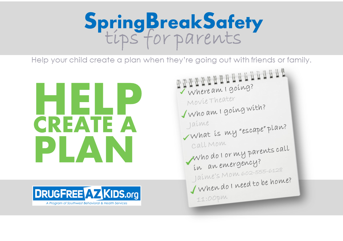 5 Tips for a Safe Spring Break - Southwest Behavioral & Health Services