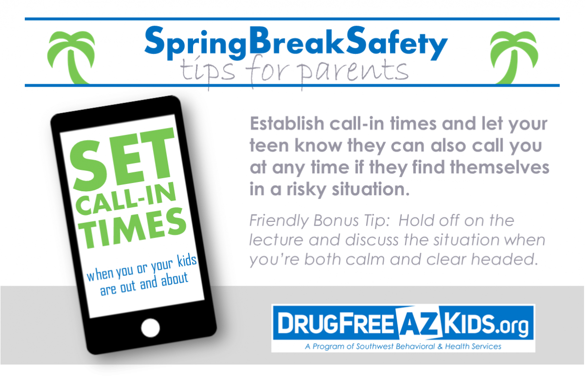 5 Tips for a Safe Spring Break - Southwest Behavioral & Health Services